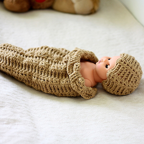 Ravelry: Baby Cocoon and Hat Set pattern by Mon Petit Violon