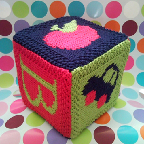 Ravelry: A - Apple B - Ball C - Car Building block cube pattern by ...