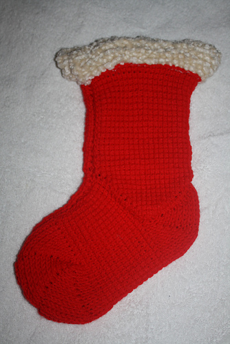 Ravelry: Christmas Stocking - Tunisian Crochet pattern by Melissa Friedlund