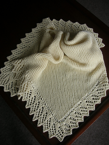Ravelry: Easy Baby Blanket with Lace Option pattern by Denny Kelly