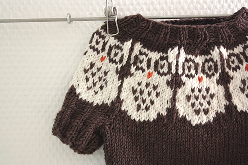 Ravelry: Owlunder - Short sleeved baby owl sweater pattern by Kasa Amend