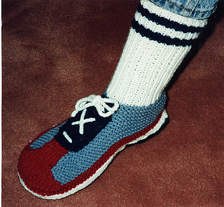 Ravelry: Sneaker Slippers pattern by Joan L. Hamer