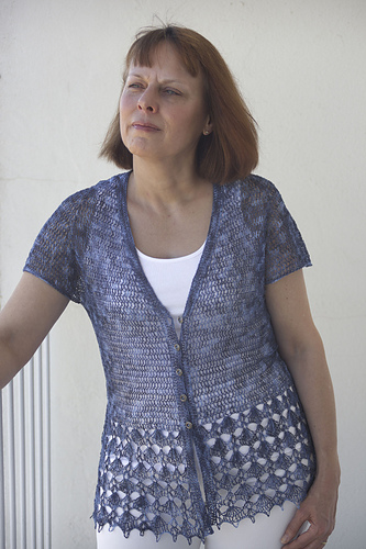 Ravelry: Linen lace cardigan - Cardigan dentelle de lin pattern by ...