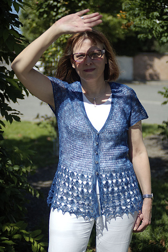 Ravelry: Linen lace cardigan - Cardigan dentelle de lin pattern by ...