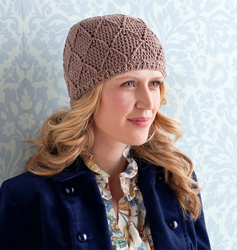 Ravelry: Diamonds and Lace Hat pattern by Linda Permann