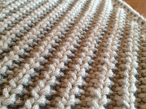 Ravelry: Diagonal Mistake Rib Scarf pattern by Heidi Marie Robinson