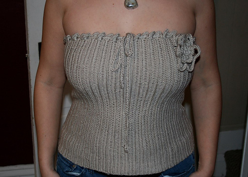 Ravelry: Crochet Bustier with Large Flower pattern by faima othman