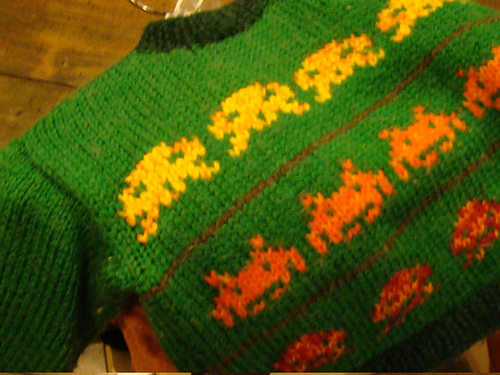 Ravelry: Space Invaders Sweater pattern by Cecilia Gonzalez
