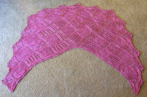 Ravelry: Mulled Raspberry Shawl pattern by verybusymonkey