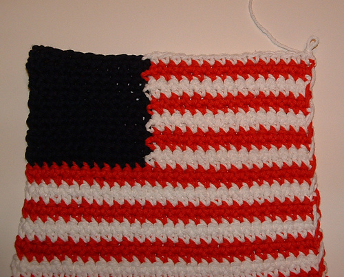 Ravelry: Flag Washcloth or Dishcloth pattern by Cindy RecycleCindy