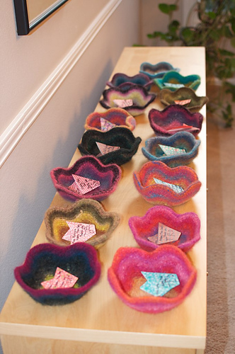 Ravelry: Felted Flower Bowl pattern by Meg Myers