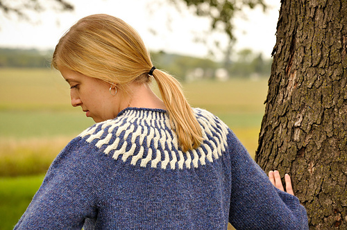 Ravelry: Cully's Cabled Yoke Sweater pattern by Cully Swansen