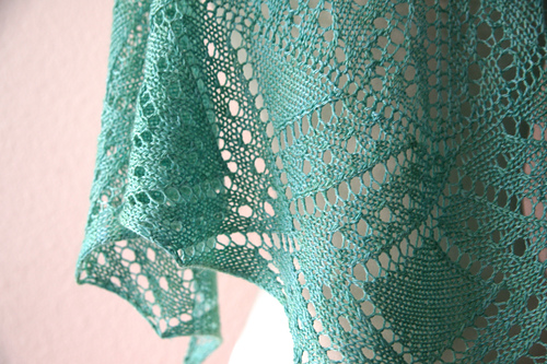 Ravelry: Green Peacock One Skein Shawl pattern by Michelle Miller