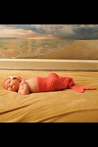 Ravelry: Mermaid Cocoon Newborn Photo Prop pattern by Angie Hartley