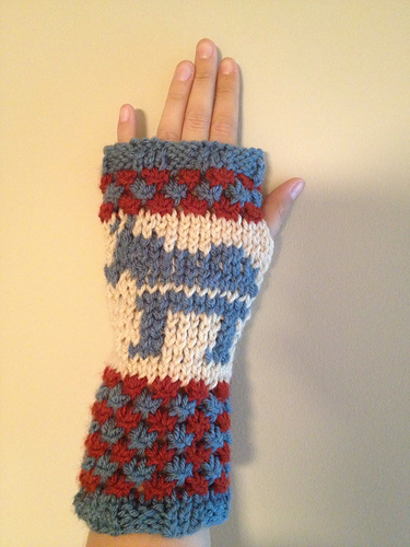 Ravelry: Rock the Vote Fingerless Gloves - Democrat pattern by Brittany ...