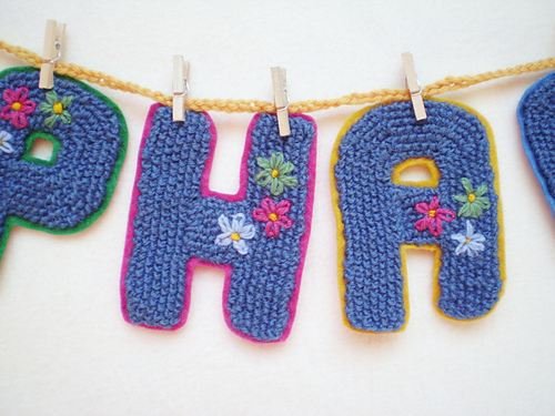 Ravelry: Letter Garland pattern by Frankie Brown