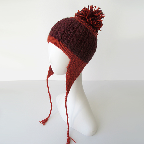 Ravelry: Gingerbread Icing Ear Flap Hat pattern by Elizabeth Seidle