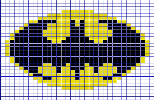 Ravelry: Mini Batman Logo Chart pattern by Elizabeth Thomas