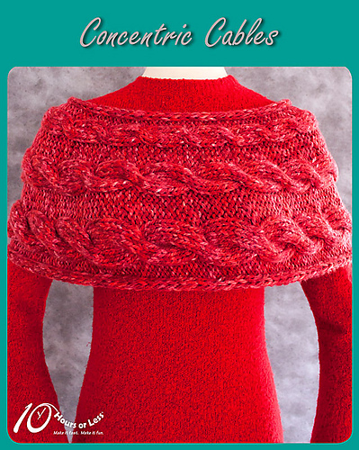 Ravelry: Concentric Cables pattern by 10 Hours or Less
