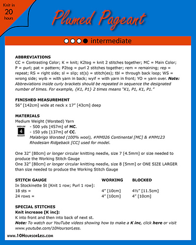 Ravelry: Plumed Pageant pattern by 10 Hours or Less