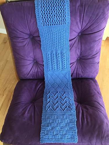 Ravelry: Read Your Knitting Sampler Scarf pattern by Patty Lyons