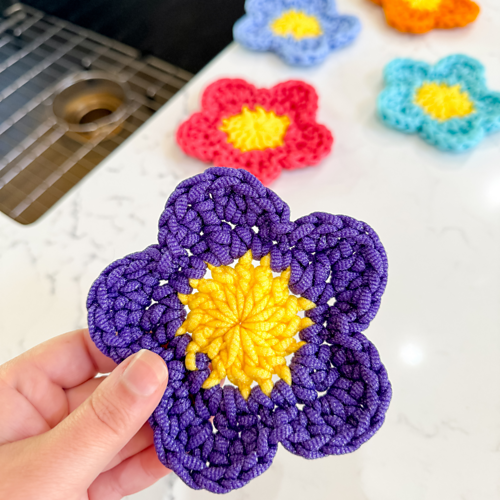 Ravelry: Flower Shaped Scrubbies pattern by Kylee Keller