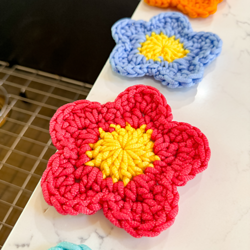 Ravelry: Flower Shaped Scrubbies pattern by Kylee Keller