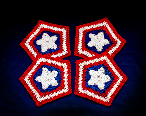 Ravelry: Star Spangled Coasters pattern by Hearts & Wheels