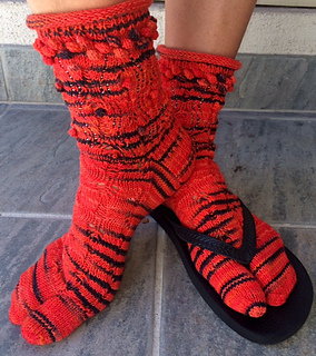 Ravelry: Pahoehoe Tabi Sock Kit pattern by Antje Gillingham