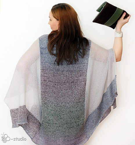 Ravelry: “Deep purple” knitted cape pattern by ToBeStudio