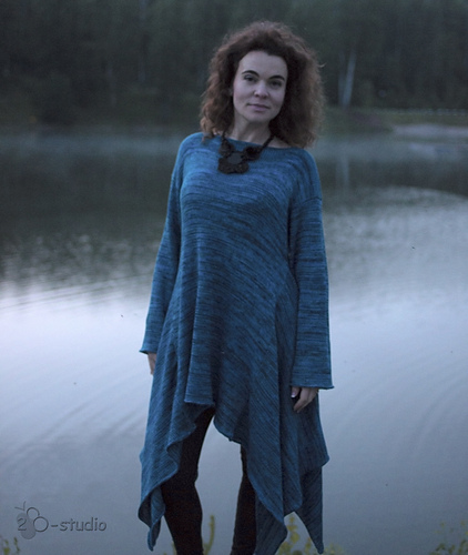 Ravelry: Indian Blue Sweater Dress pattern by ToBeStudio