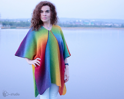 Ravelry: Vibrant color poncho pattern by ToBeStudio