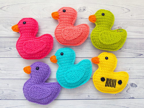 Ravelry: Mini Rubber Ducky Kawaii Cuddler® pattern by Donna Beavers