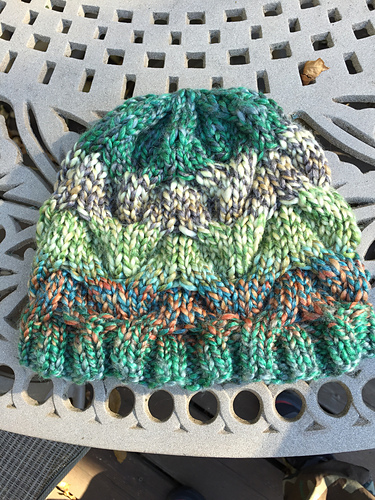 Ravelry: Cable Chevron Hat pattern by Gretchen Tracy