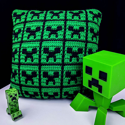 Completed Creeper for my Nephew's B-Day. So many granny squares! : r ...