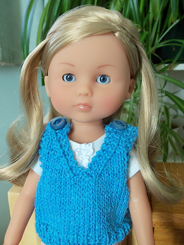 Ravelry: Easy Vest for 18 inch Dolls pattern by Janet Longaphie