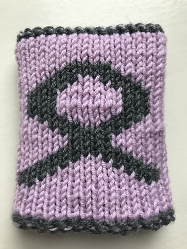 Ravelry: Double knitted ribbon wristband pattern by 8-Bit Knit Nerd