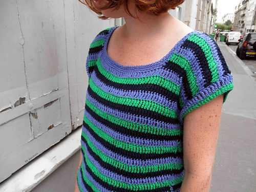 Ravelry: #01 Pull Manches Courtes au Crochet pattern by Phildar Design Team