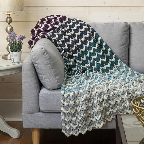 Ravelry: Tweed Ombre Knit Afghan pattern by Stitch Studio Design Team