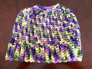 Ravelry: ACountryYarn's Toddler Linen Stitch Ponytail Hat