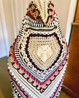 Ravelry: ACountryYarn's Lost in Time Hooded Shawl