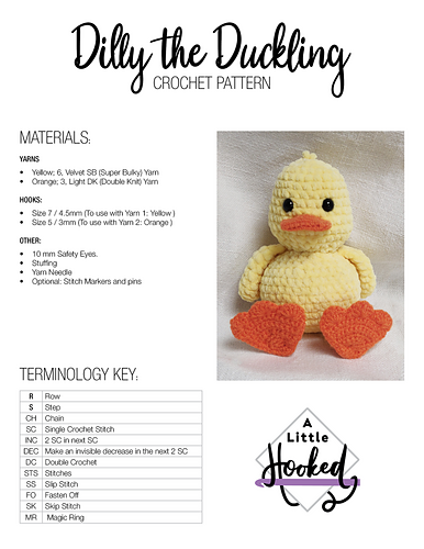 Ravelry: Dilly the Duckling - Duck Amigurumi pattern by Desiree Dimech