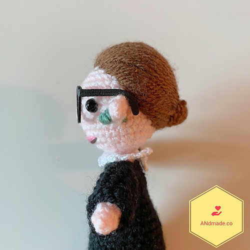 Ravelry: Ruth Bader Ginsburg (RBG) Doll pattern by EunJi An