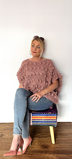 Ravelry: Oversized Popcorn Poncho pattern by Paula Rock from ...