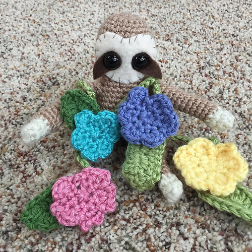 Ravelry: Baby Sloth Plushie with Bow pattern by Sweet Softies