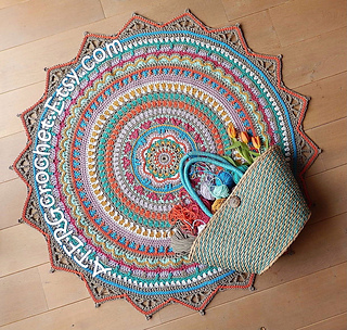 Ravelry: BOHO rug Bobbiny cord pattern by ATERGcrochet / Greta Tulner