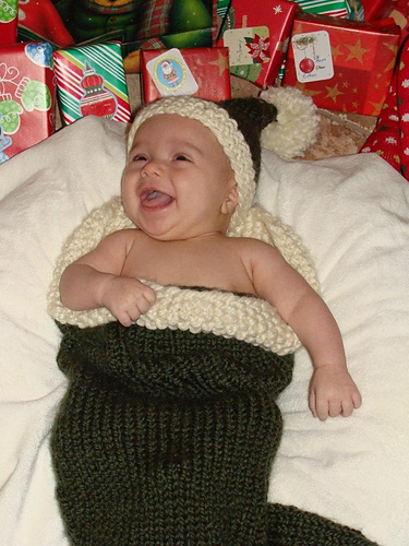 Ravelry: "Dear Santa" Stocking Cocoon & Hat pattern by Alison Ziegler ...