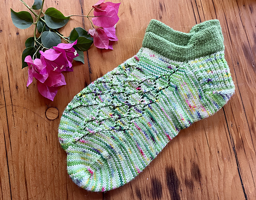 Ravelry: Diamond Lace Ankle Sock pattern by Jennifer Anne