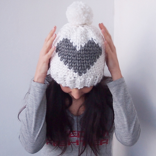 Ravelry: Heart beanie hat pattern by Ana D