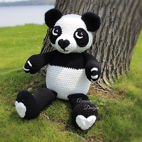 Ravelry: "Paisley" the Panda Pillow Buddy pattern by Darling Maple Designs